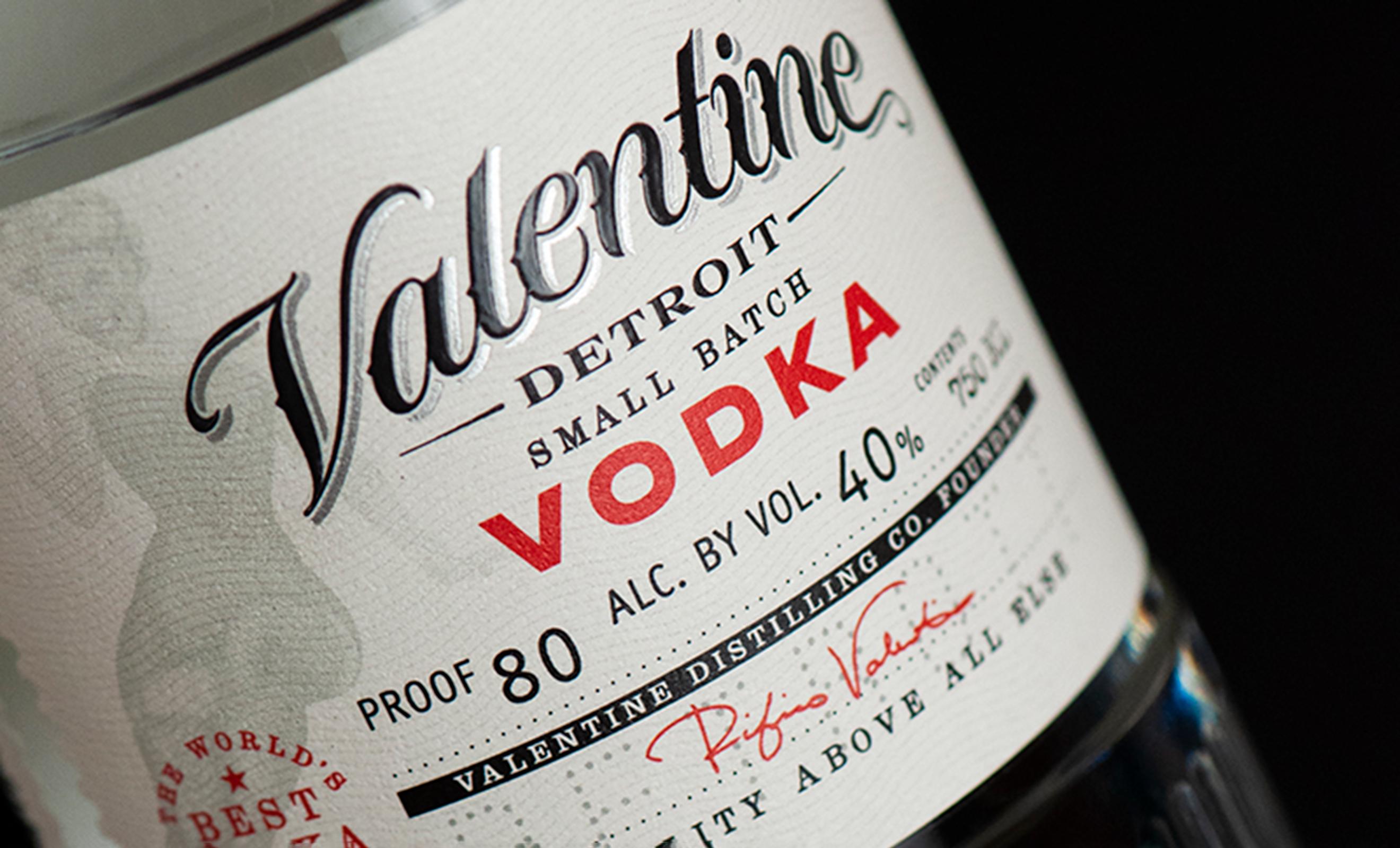 Valentine Vodka Design | CF Napa Brand Design