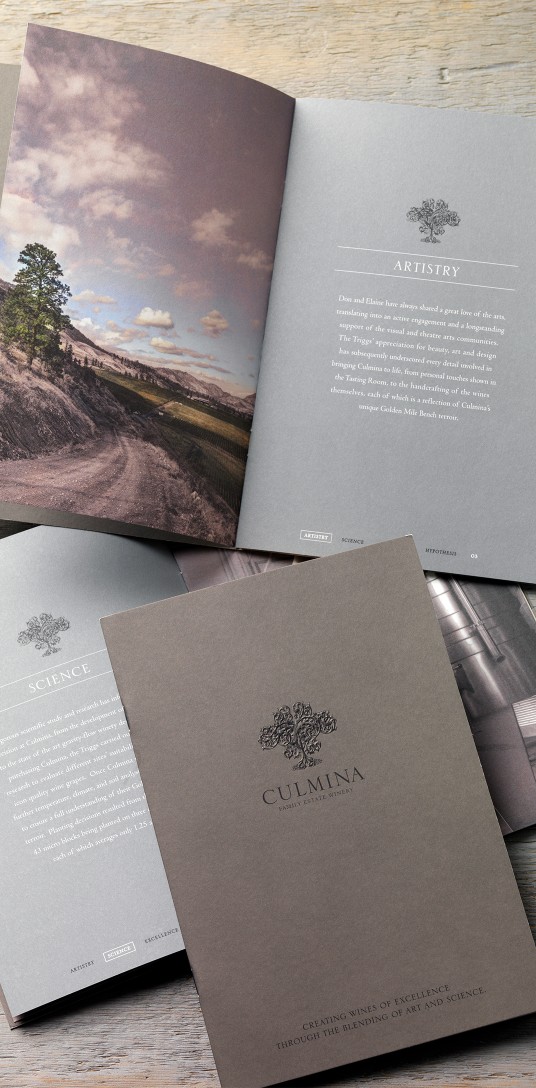 Culmina Family Estate Winery Brochure | CF Napa Brand Design