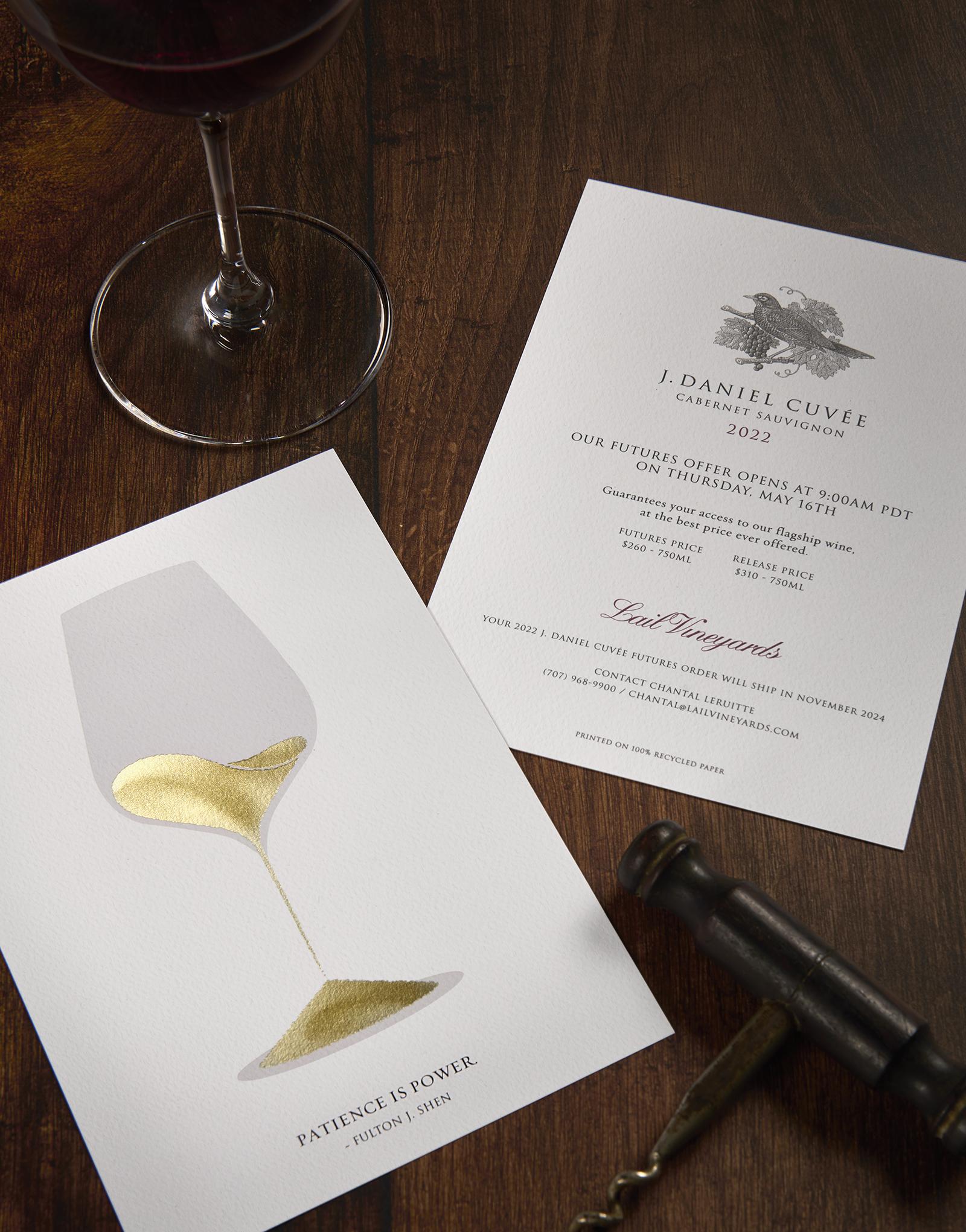 Lail Vineyards J. Daniel Cuvée Mailer | CF Napa Brand Design