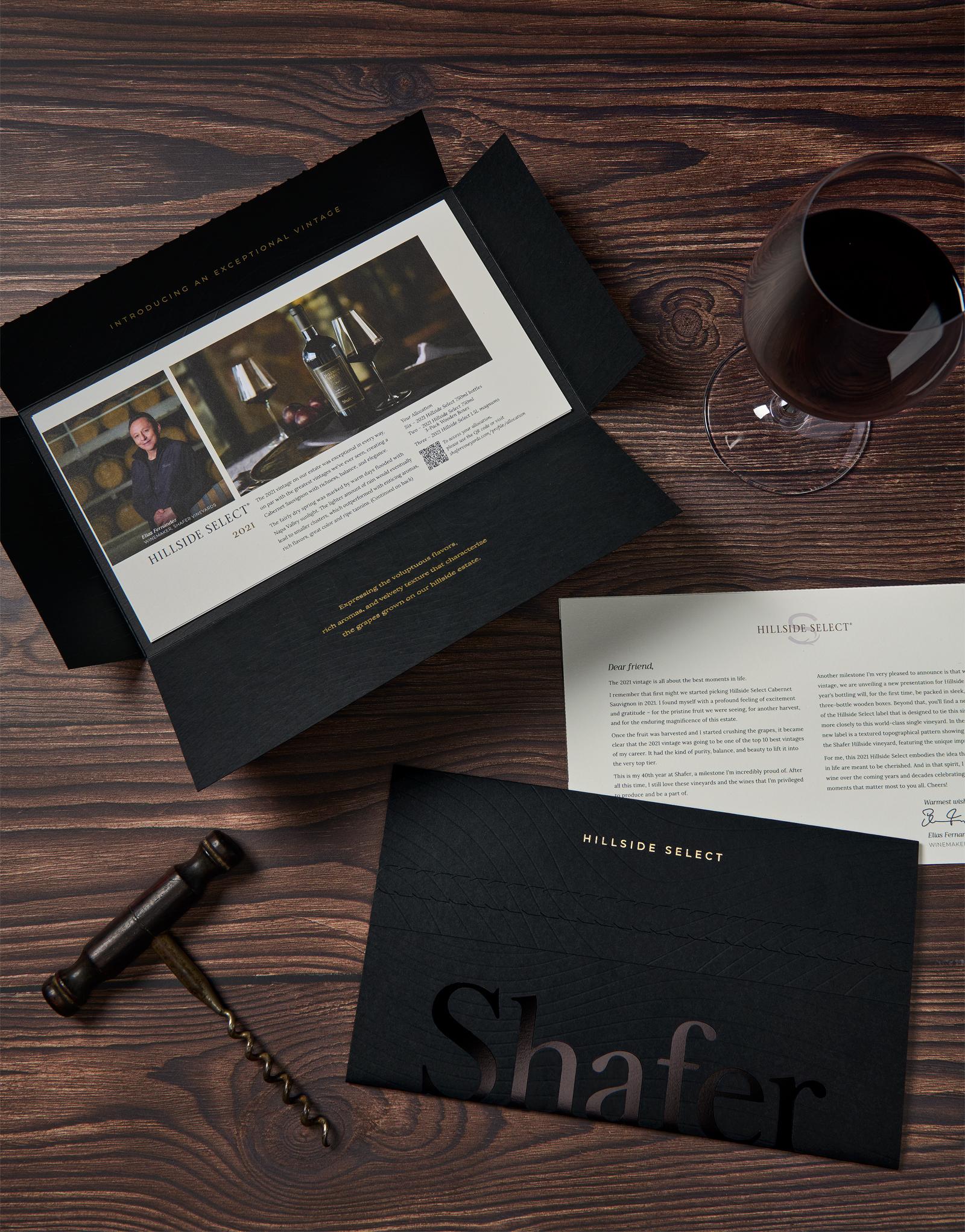 Shafer Vineyards Hillside Select Mailer | CF Napa Brand Design