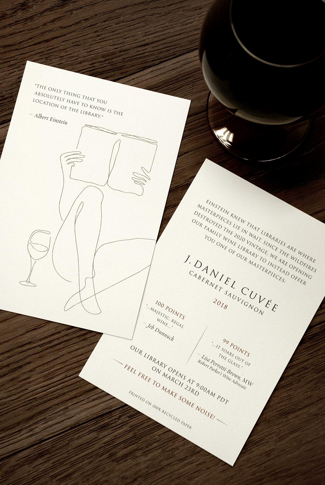 Lail Vineyards J. Daniel Cuvée Mailer | CF Napa Brand Design