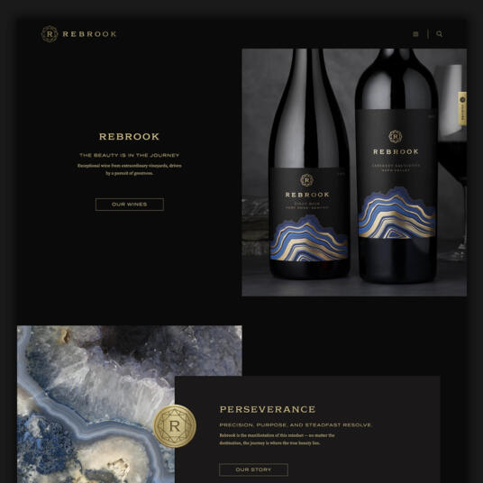 Rebrook Cellars Wine Website Design | CF Napa Brand Design