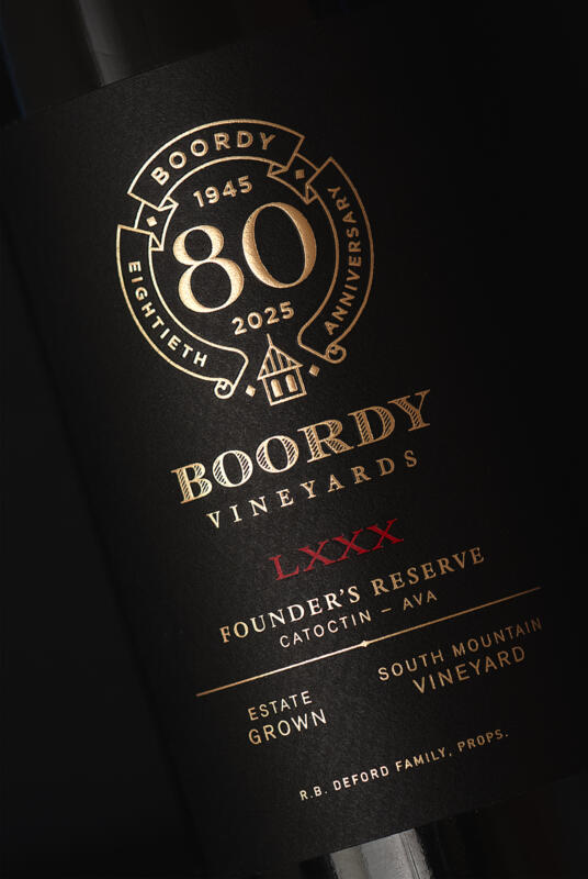 Boordy Vineyards 80th Anniversary - CF Napa Brand Design